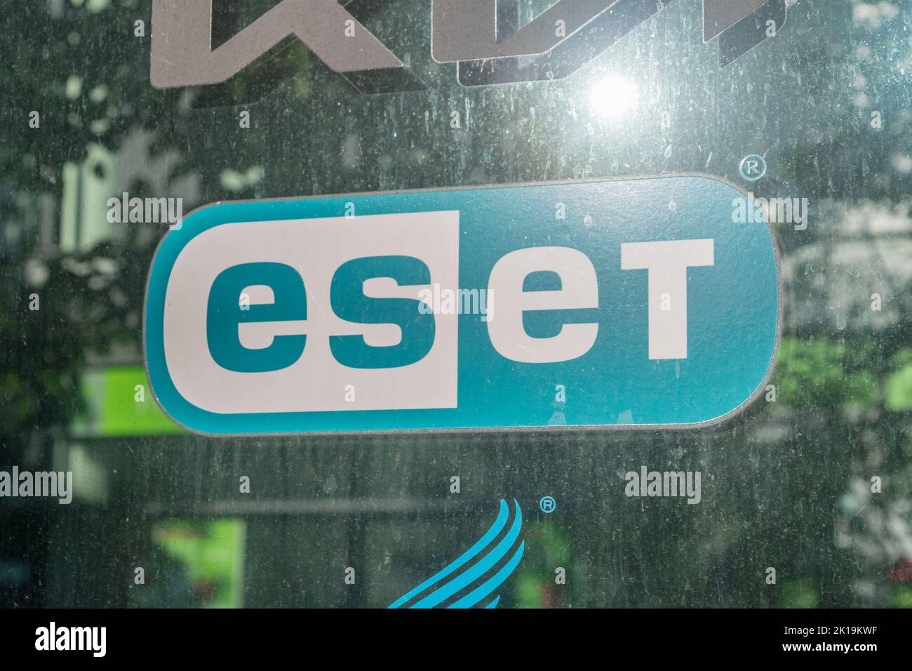 Bratislava, Slovakia - May 31, 2022: Eset logo and sign Stock Photo - Alamy
