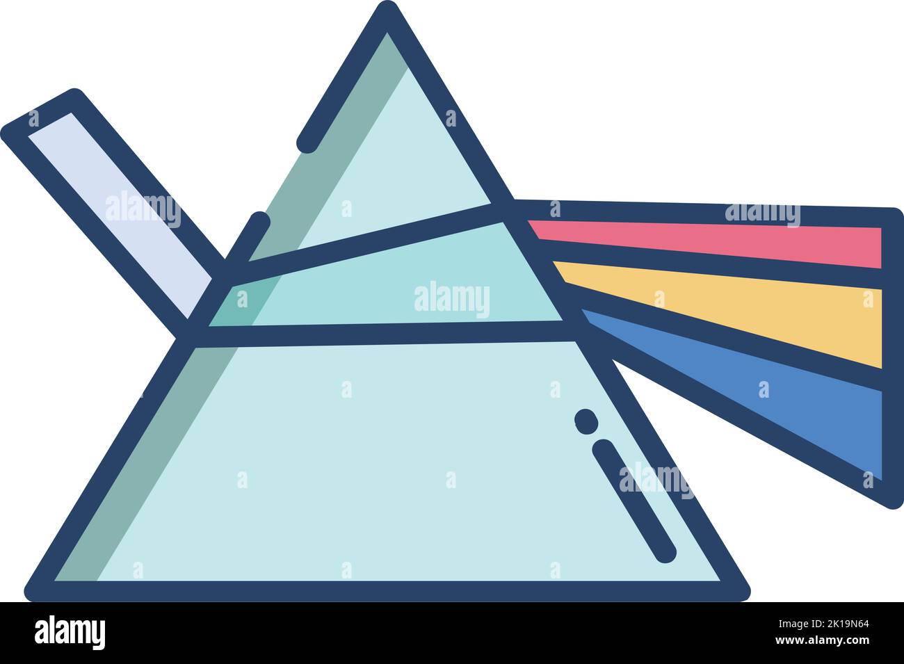 Triangular prism refraction Stock Vector Images - Alamy