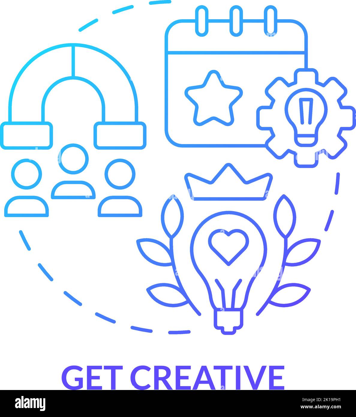 Get Creative Blue Gradient Concept Icon Stock Vector Image And Art Alamy