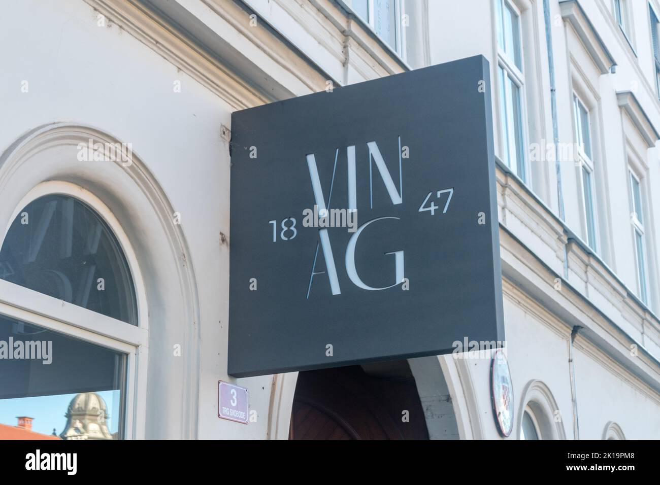 Maribor, Slovenia - June 2, 2022: Logo and sign of Vinag 1847 Stock ...