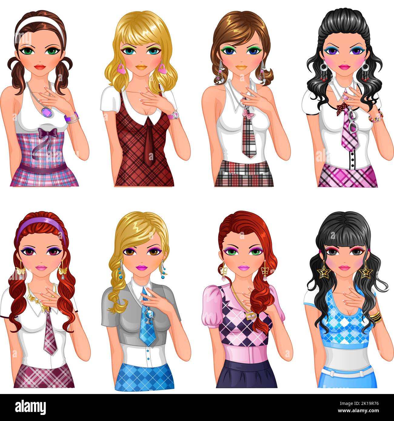 Wearing blue school uniform Stock Vector Images - Alamy