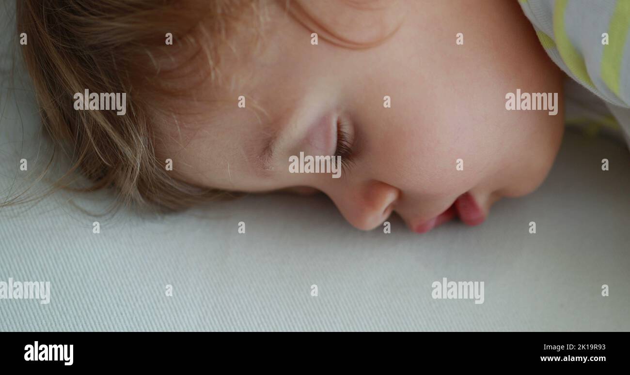 Baby sleeping, cute infant napping seen from above. Toddler boy asleep ...