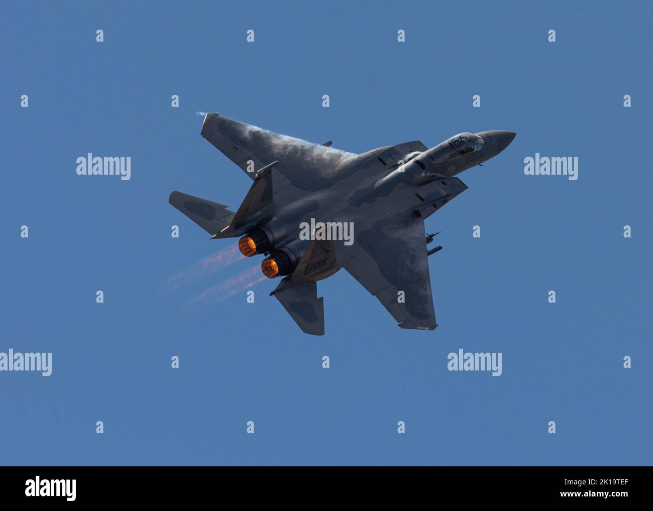 A pair of F-15Cs, assigned to the Oregon Air National Guard’s 142nd ...