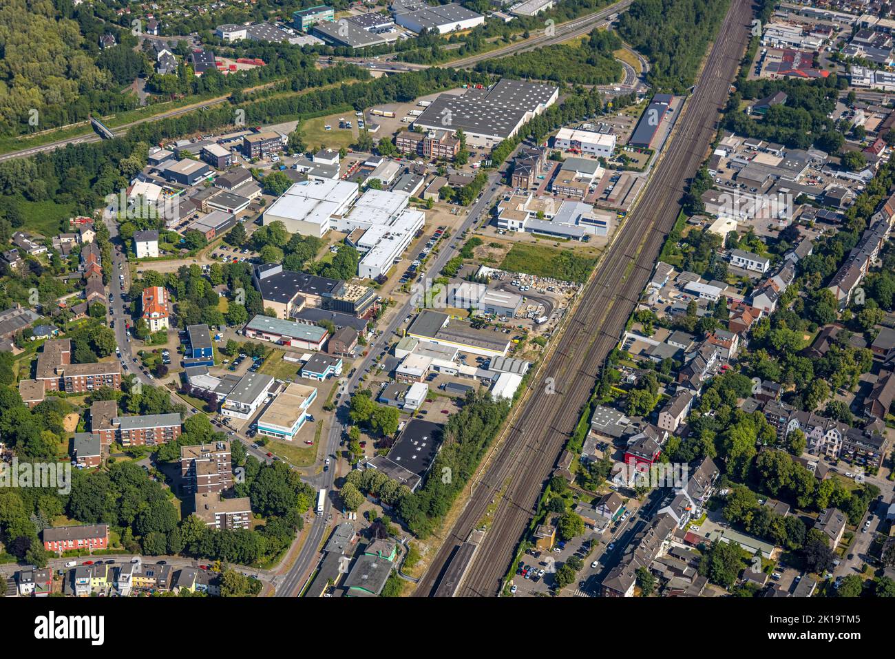 Aerial view, industrial park at Albert-Hahn-Straße, Großenbaum ...