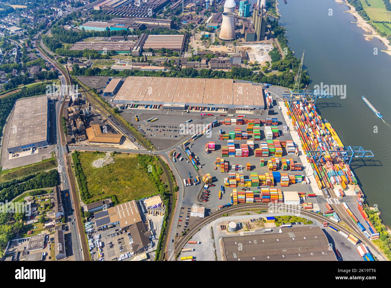 Rhine ruhr terminal company on the rhine river hi-res stock photography ...