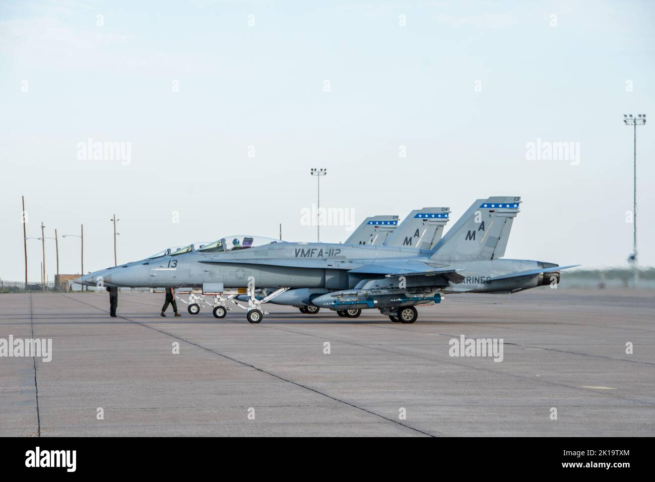Marines attached to Marine Fighter Attack Squadron (VMFA) 112, Marine ...
