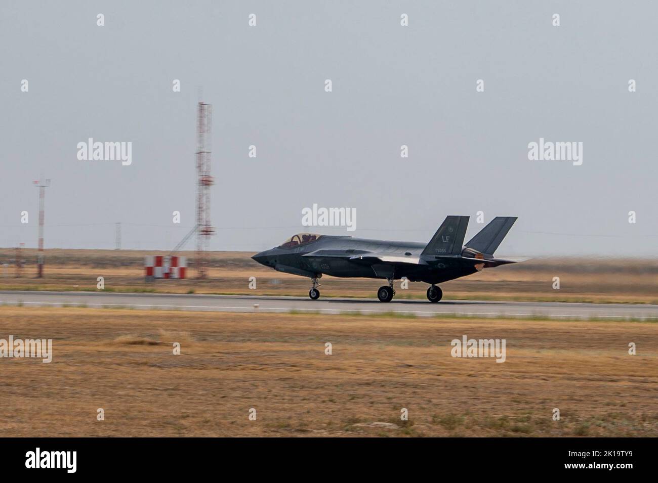 A U.S. Air Force F-35A Lightning II assigned to the 61st Fighter ...