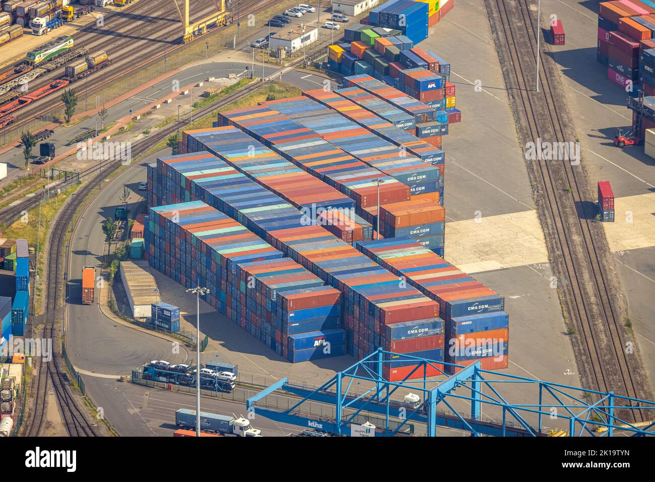 Duisburg port d3t duisburg trimodal terminal hi-res stock photography ...