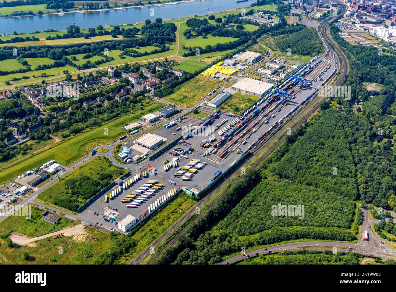 Aerial view, logport III, Samskip Multimodal Rail Terminal ...