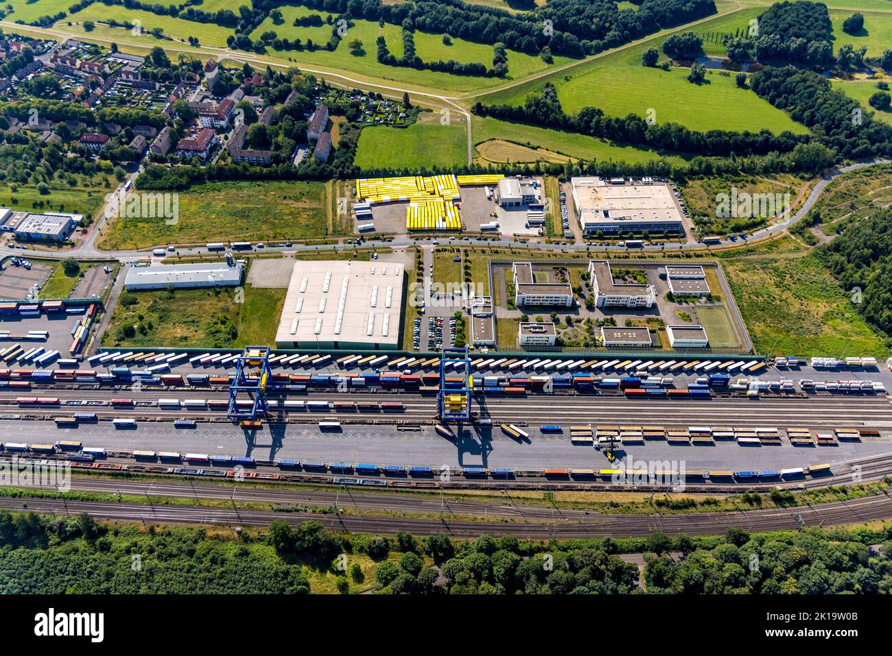 Aerial view, logport III, Samskip Multimodal Rail Terminal ...