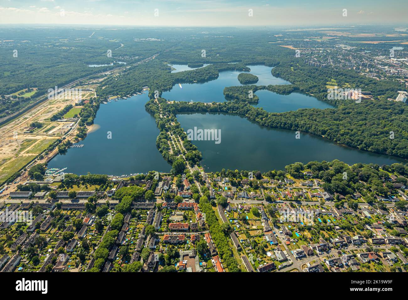 Aerial view, 6 lakes plate, Aloha SUP Station Stand Up Paddling, Wedau ...