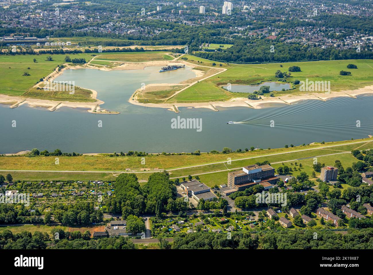 Aerial view, Helios Rhein Klinik Duisburg and St.- Joseph-Hospital Laar ...