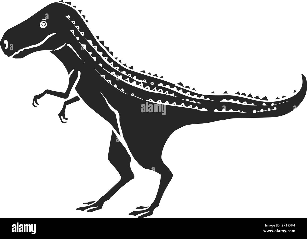 Hand drawn icon tyrannosaurus dinosaurs. Vector illustration Stock ...