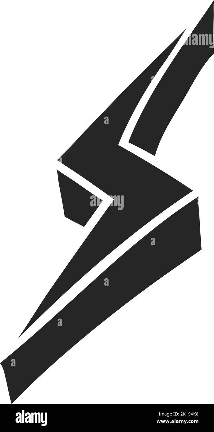 Hand drawn lightning thunder vector illustration Stock Vector Image ...