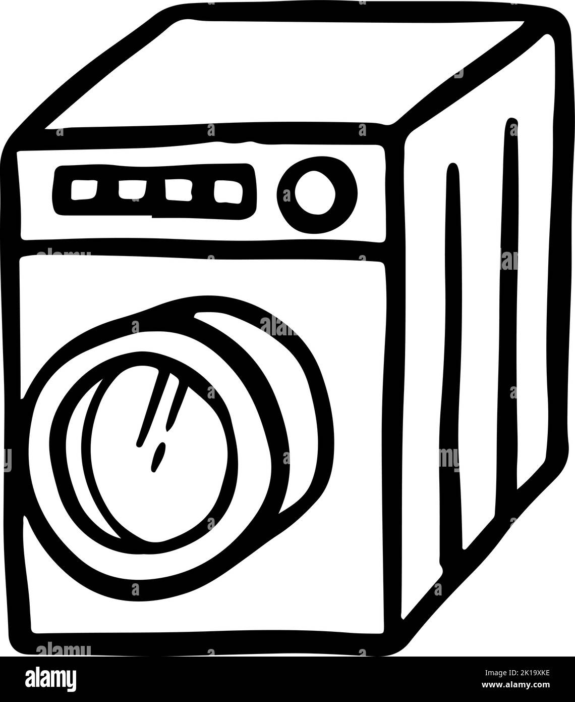 Washing machine hand drawn vector illustration Stock Vector Image & Art ...