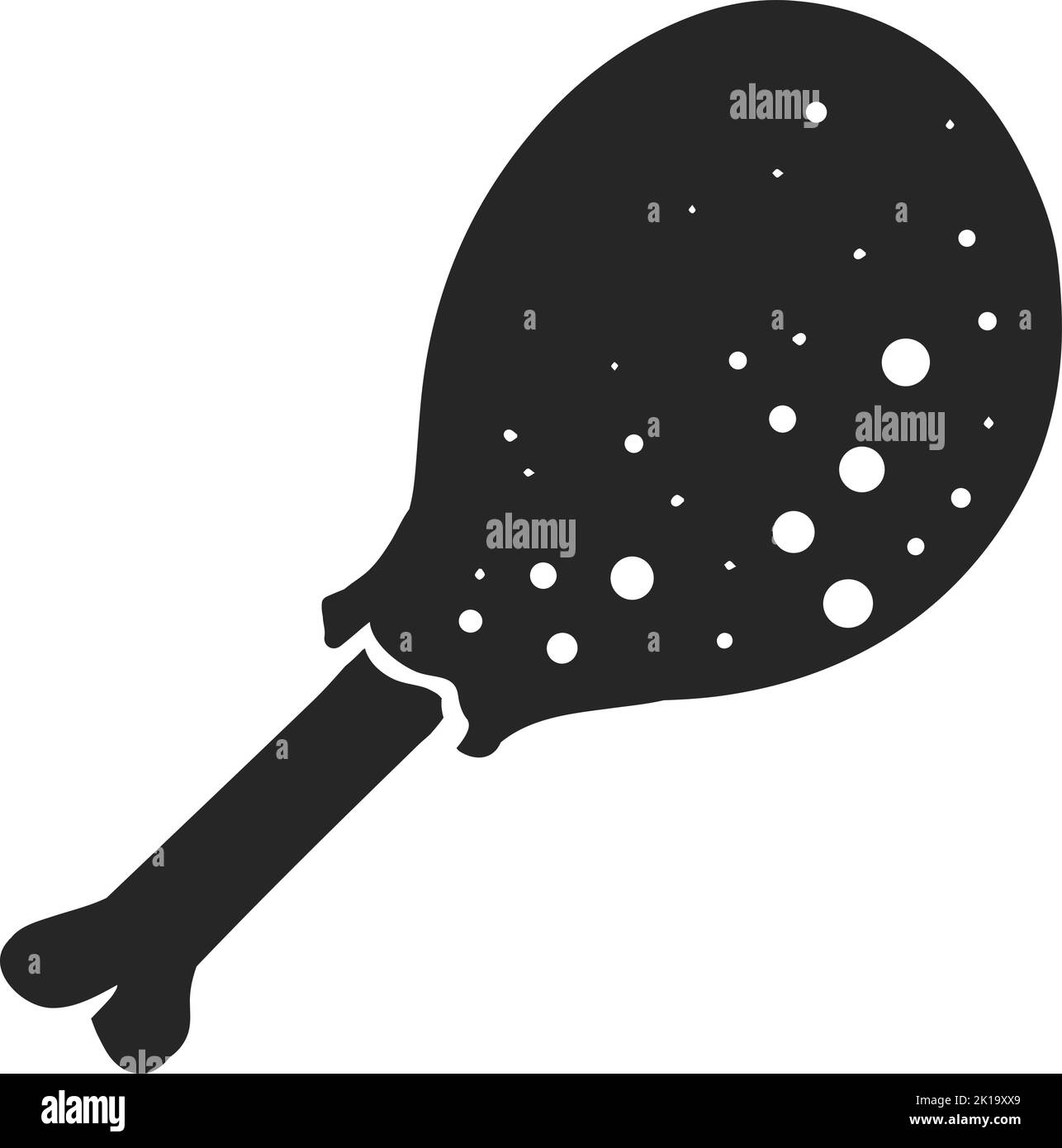 Hand drawn icon chicken drum stick. Vector illustration Stock Vector ...