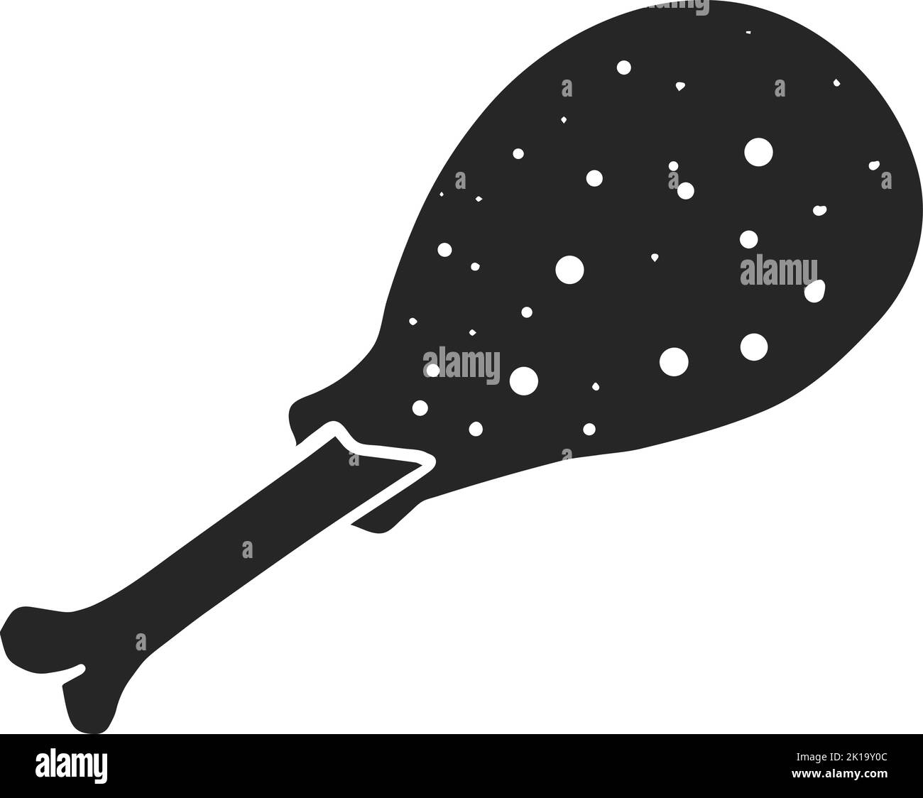 Hand drawn icon chicken drum stick. Vector illustration Stock Vector ...
