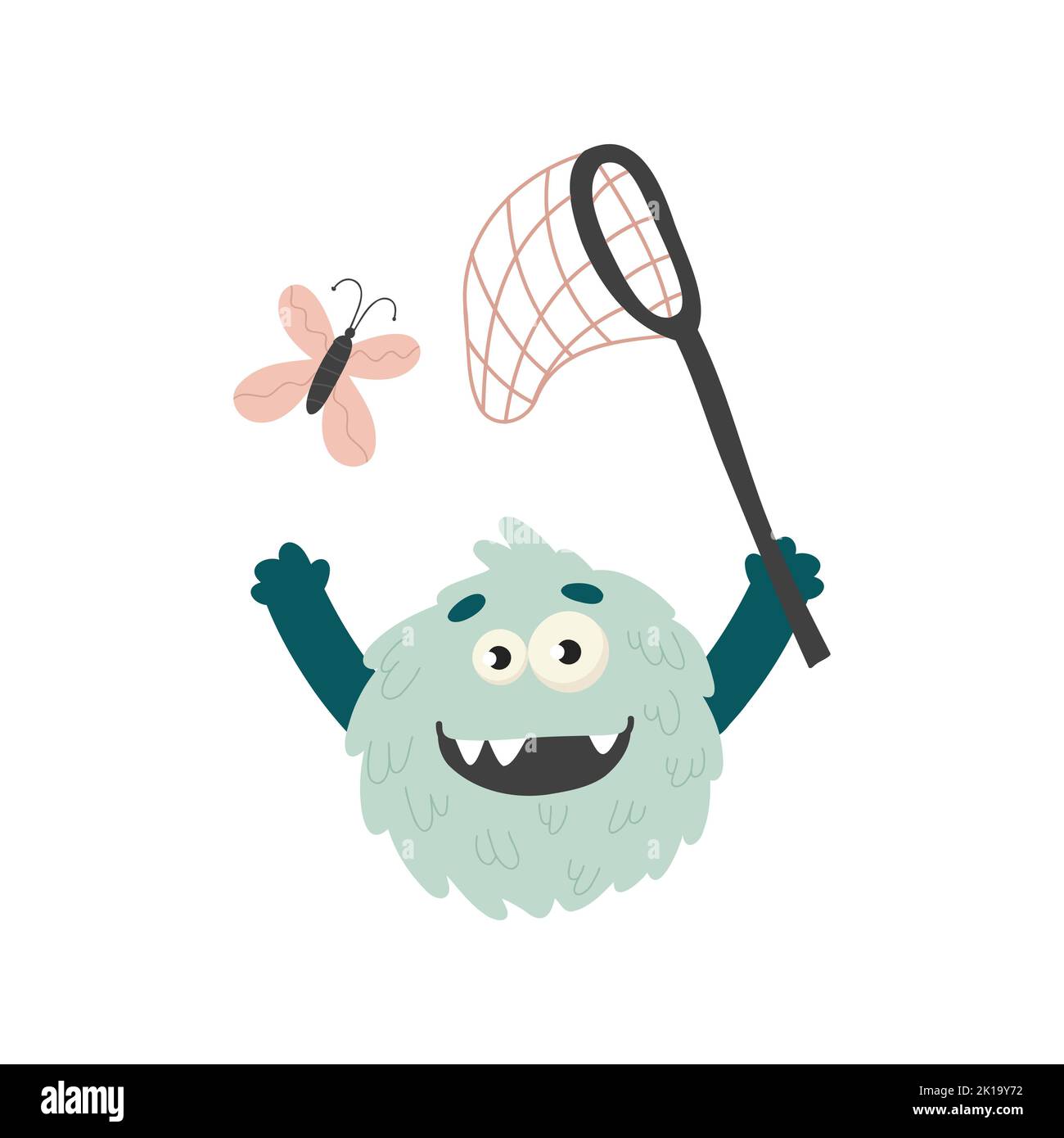 Monster print with slogan. Cartoon character design for fashion fabrics ...