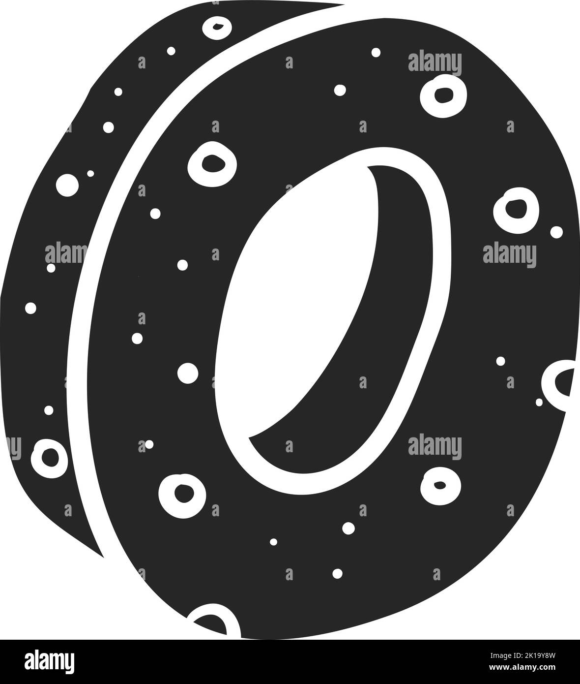 Hand drawn zero mathematics ematics symbol vector illustration Stock ...