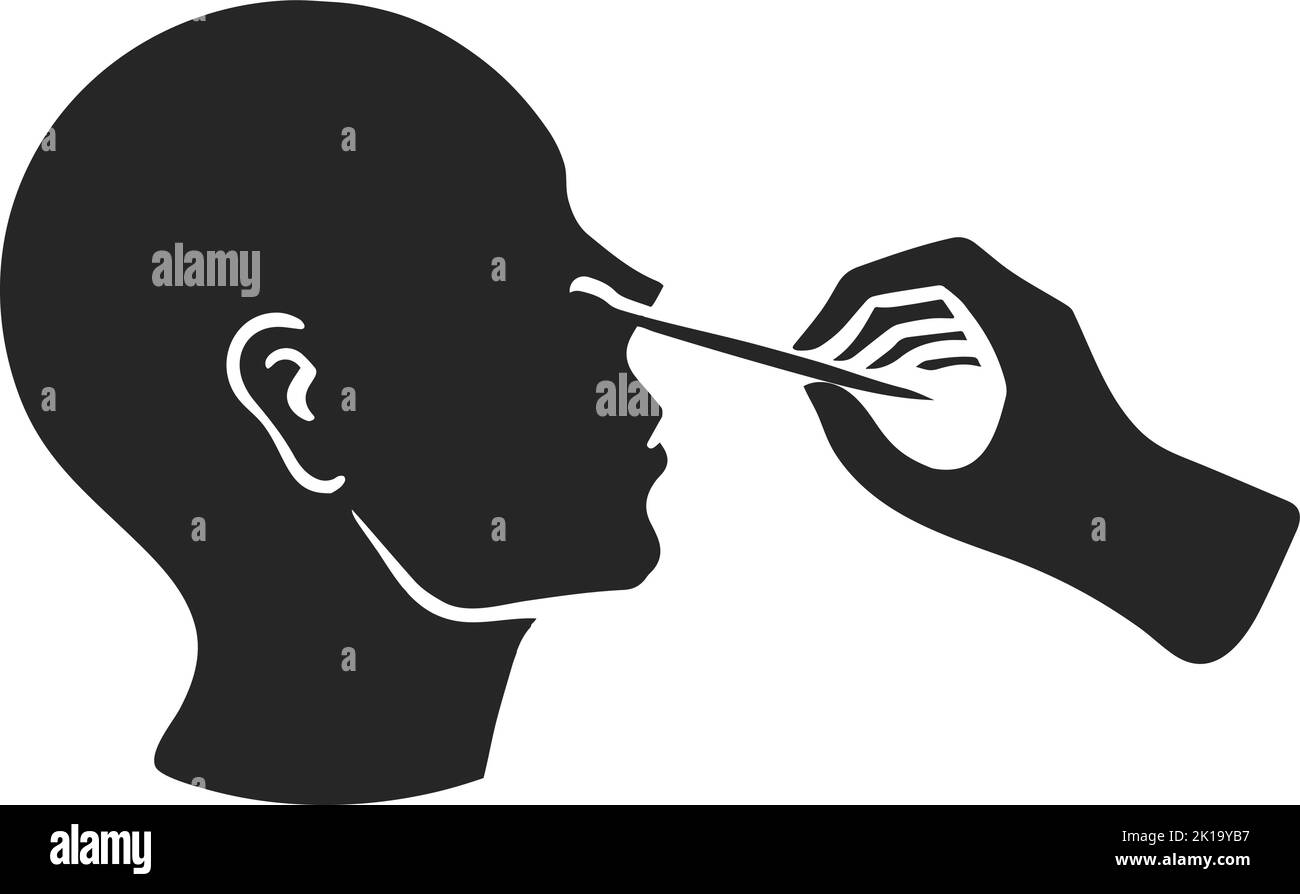 Hand drawn icon swab test vector illustration Stock Vector Image & Art ...