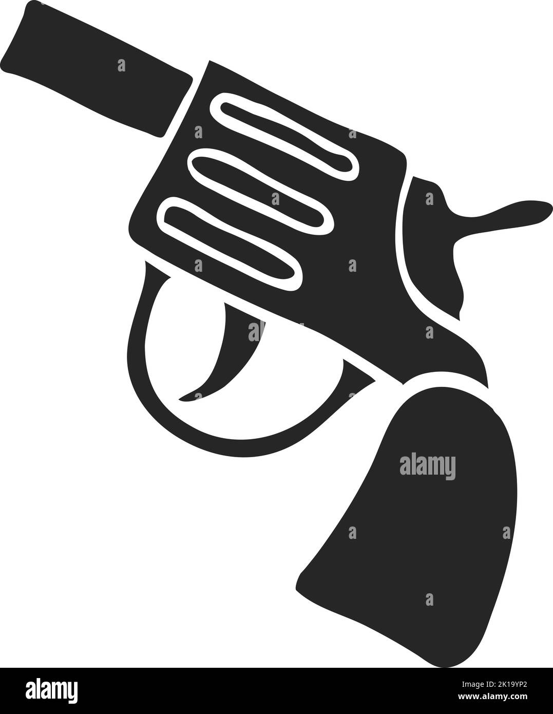 Hand drawn Revolver gun vector illustration Stock Vector Image & Art ...