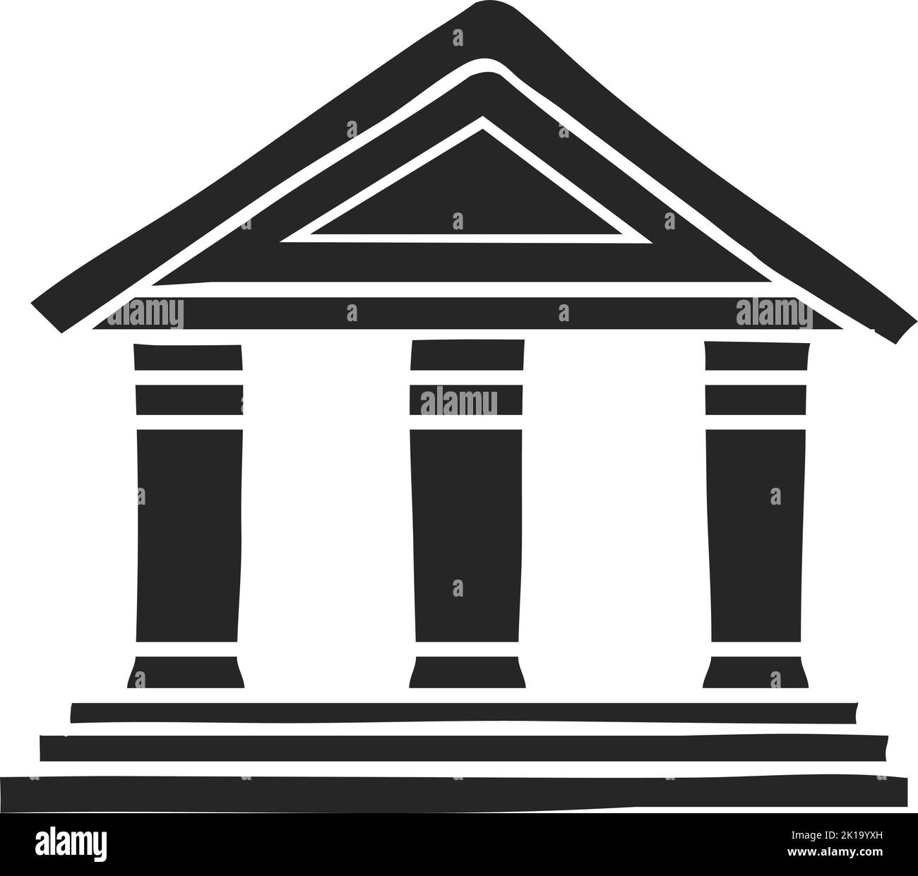Hand drawn Bank building vector illustration Stock Vector Image & Art ...