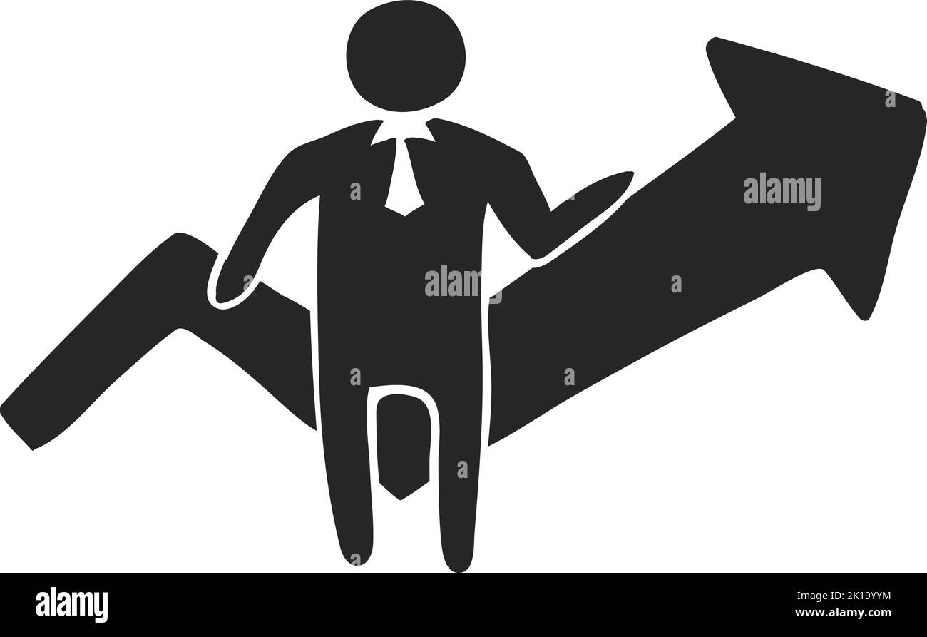 Hand drawn Businessman chart vector illustration Stock Vector Image ...