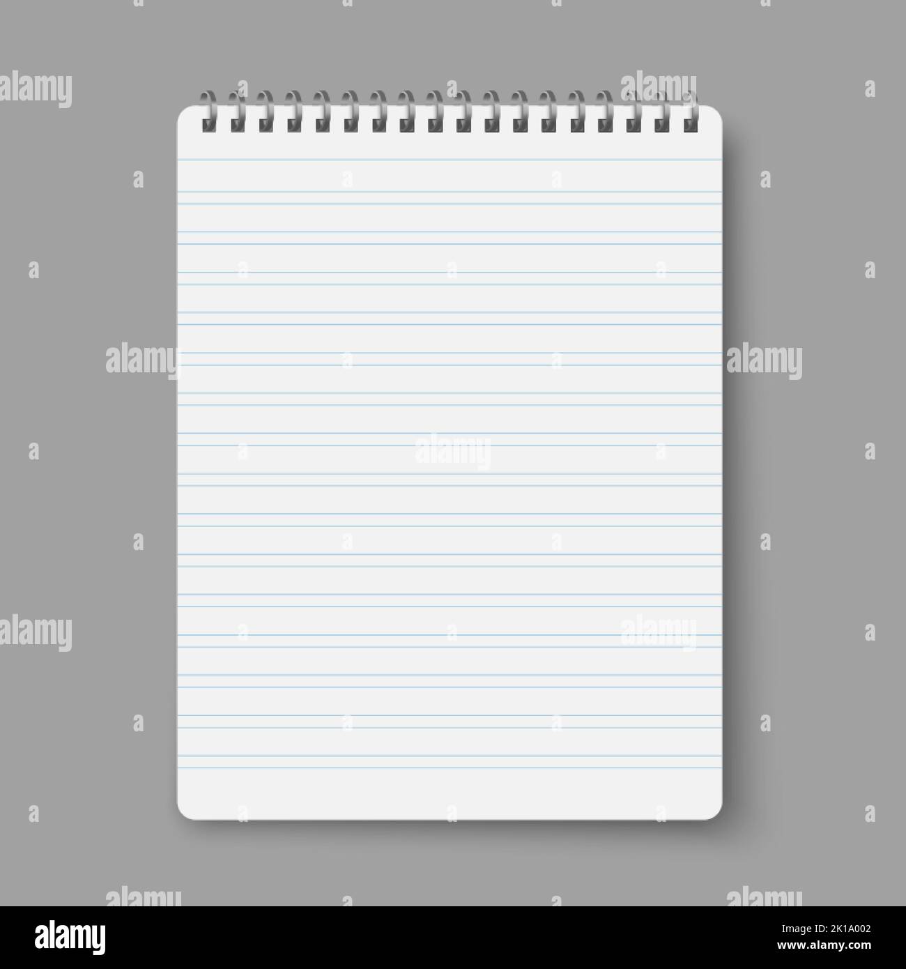 Notebook line squared dot. Diary template. Notepad empty page set. Vector blank white list mock ...