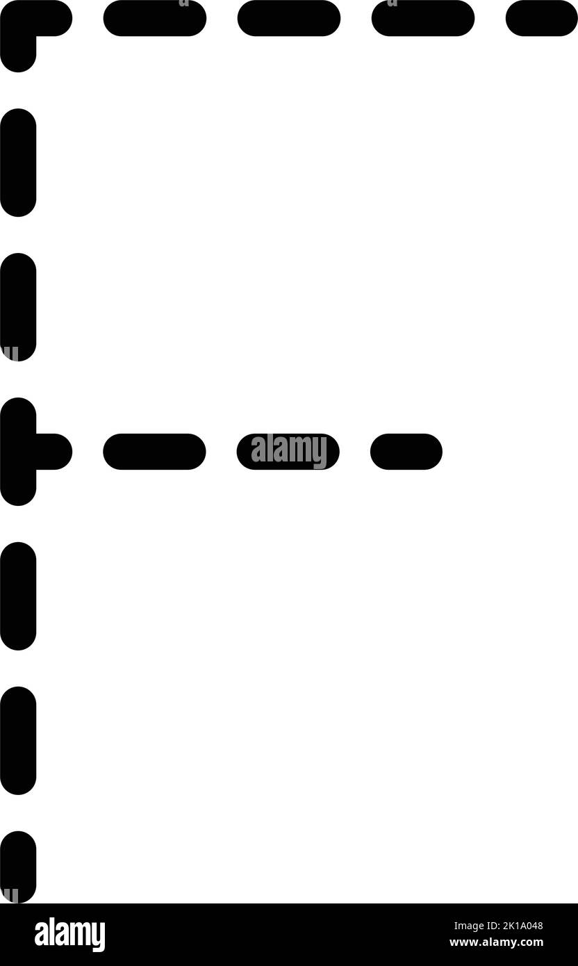 Tracing Alphabet letter F prewriting dotted line element for ...