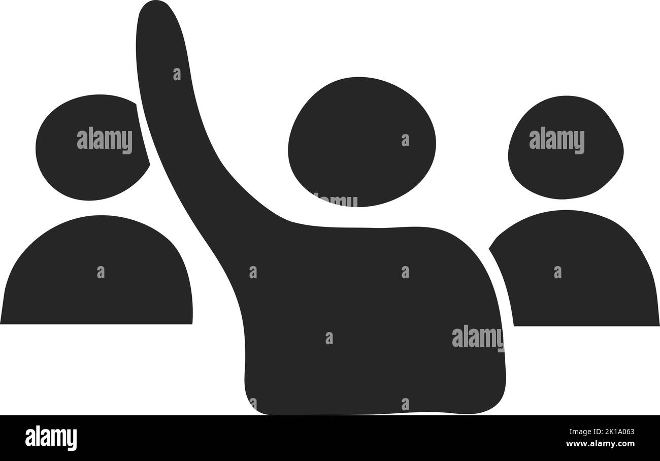 Hand drawn People raise hand vector illustration Stock Vector Image ...