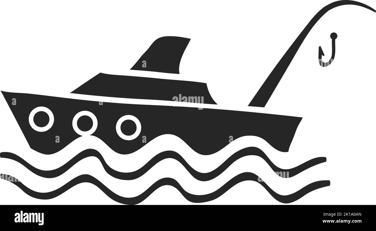 Hand drawn Fishing boat vector illustration Stock Vector Image & Art ...