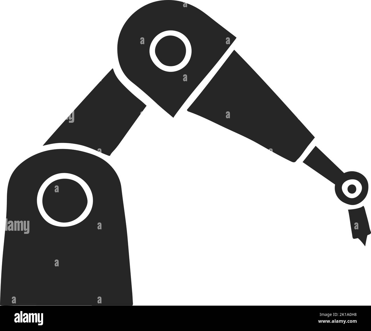 Hand drawn industrial robotic arm vector illustration Stock Vector Image & Art - Alamy