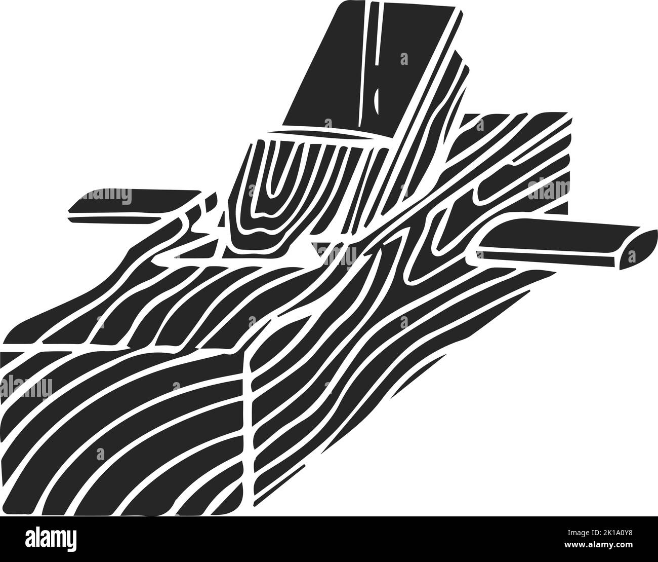 Hand planer Woodworking tool vector illustration Stock Vector Image ...