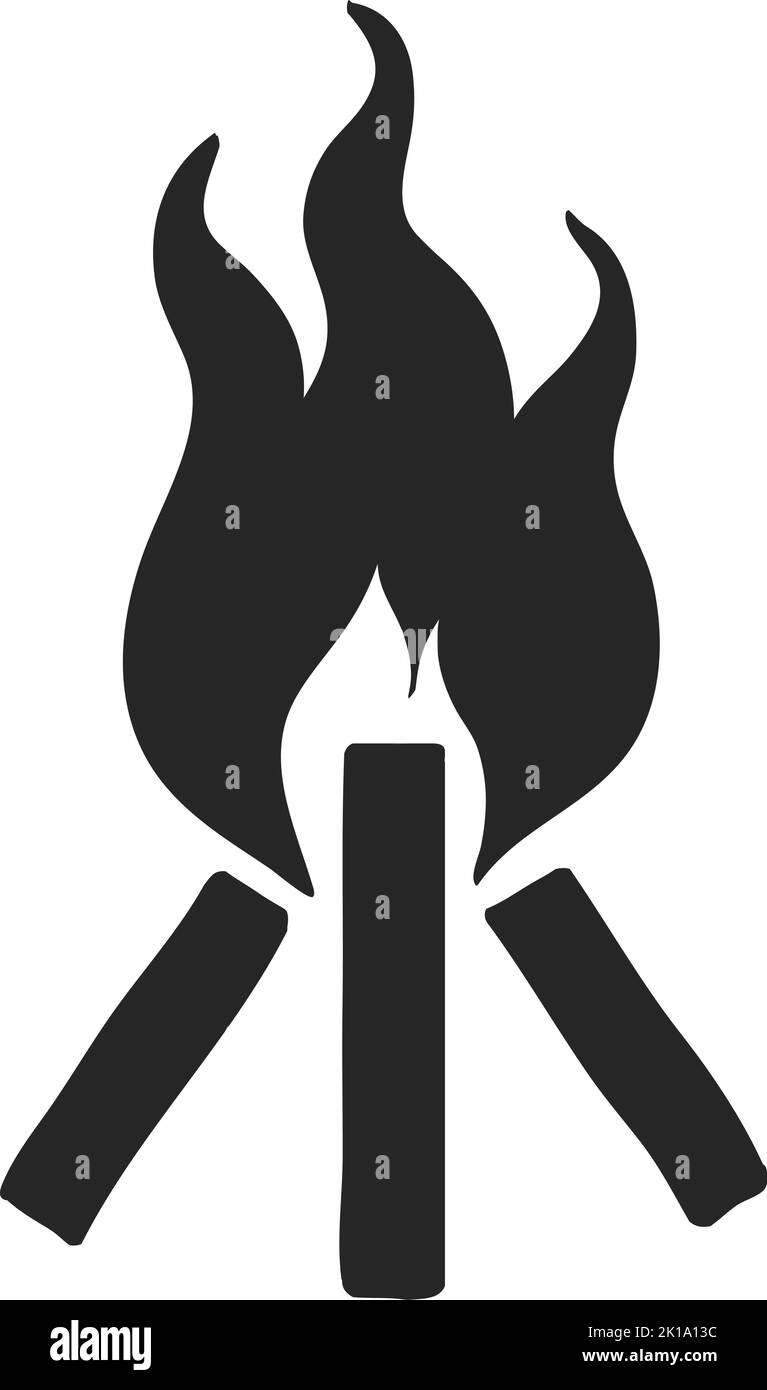 Hand drawn Camp fire vector illustration Stock Vector Image & Art - Alamy