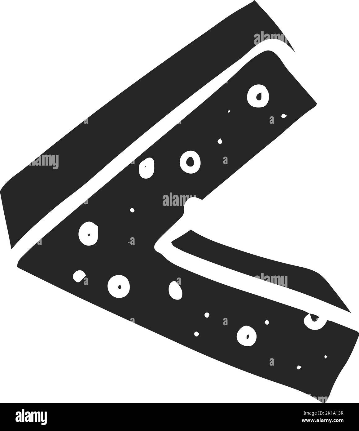 Hand drawn mathematics symbol less than vector illustration Stock ...