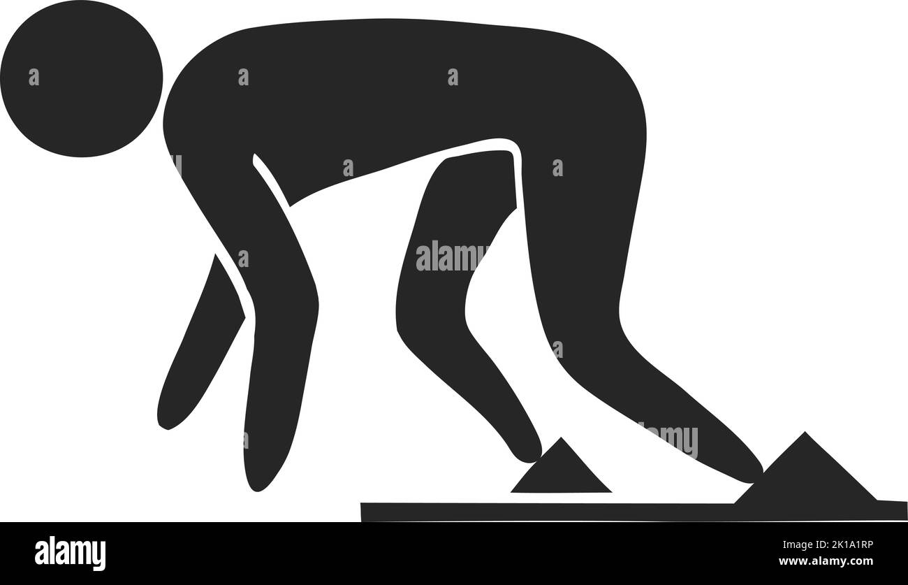 Hand drawn Starting block vector illustration Stock Vector Image & Art ...