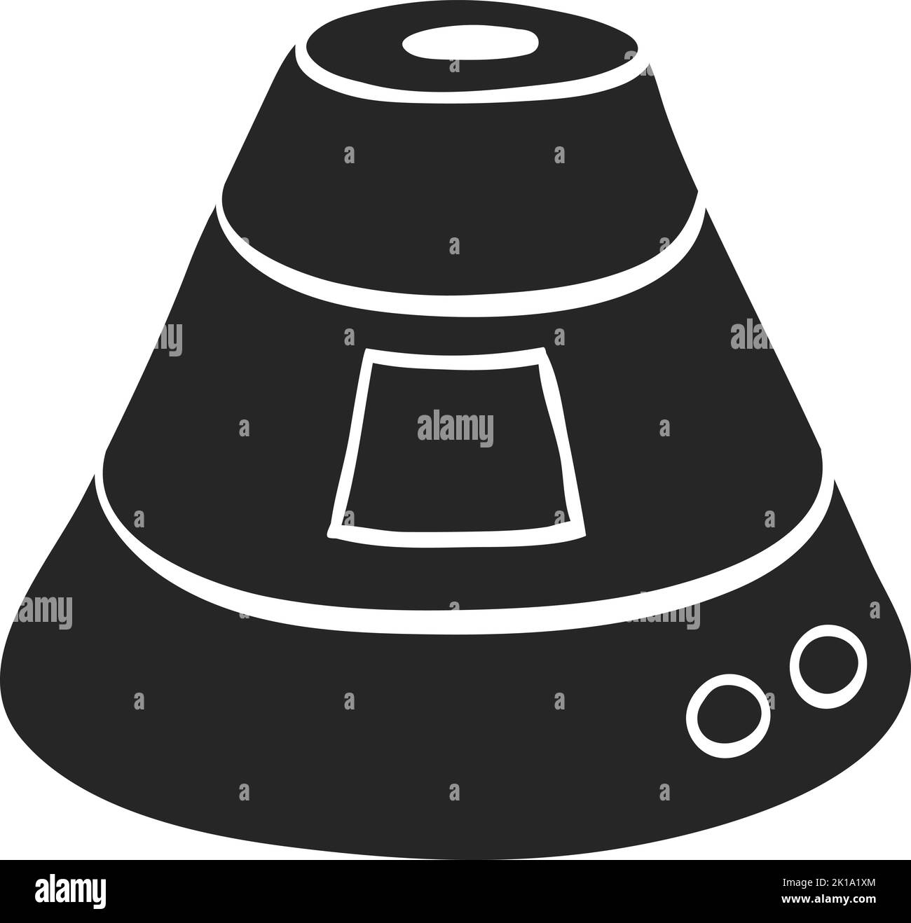 Hand drawn Space capsule vector illustration Stock Vector Image & Art ...