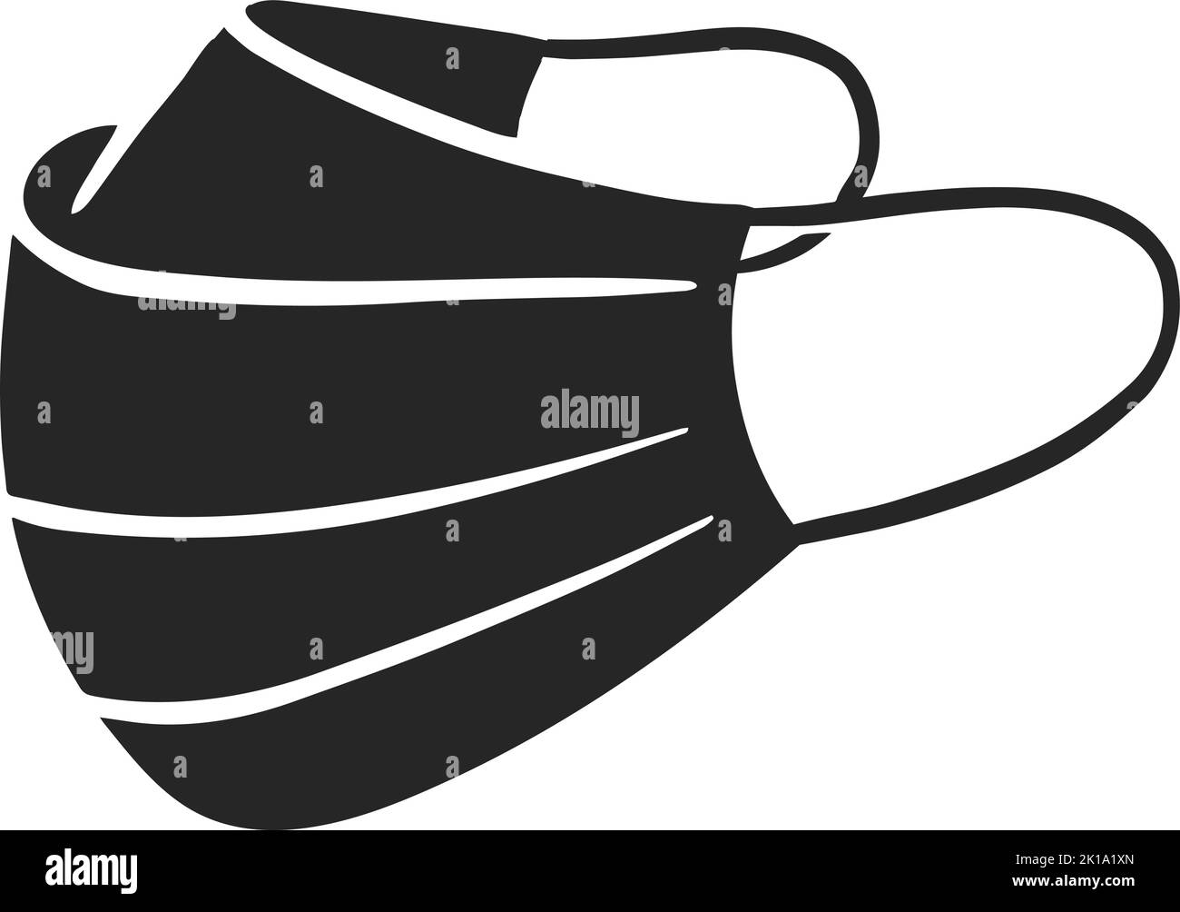 Hand drawn icon face mask. Vector illustration Stock Vector Image & Art ...