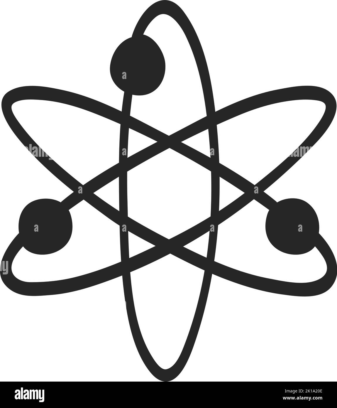 Hand Drawn Atom Structure Vector Illustration Stock Vector Image And Art
