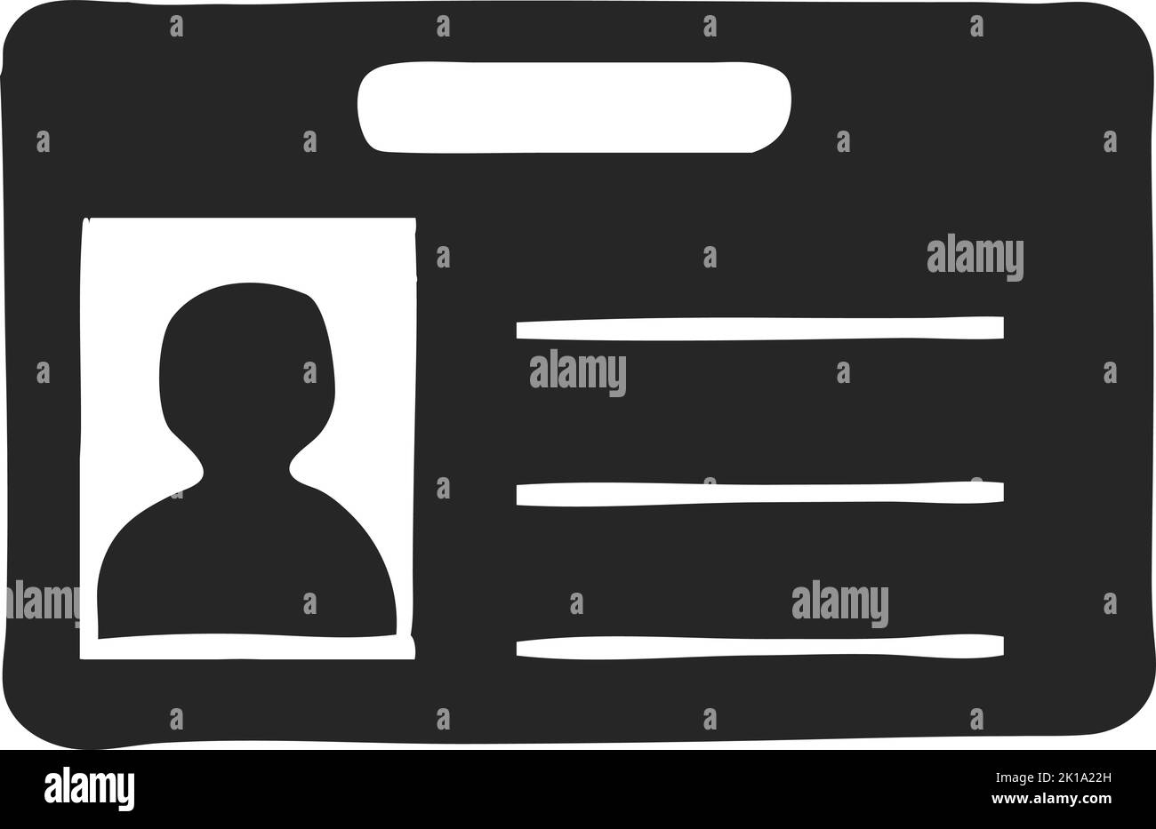Hand drawn ID Card vector illustration Stock Vector Image & Art - Alamy