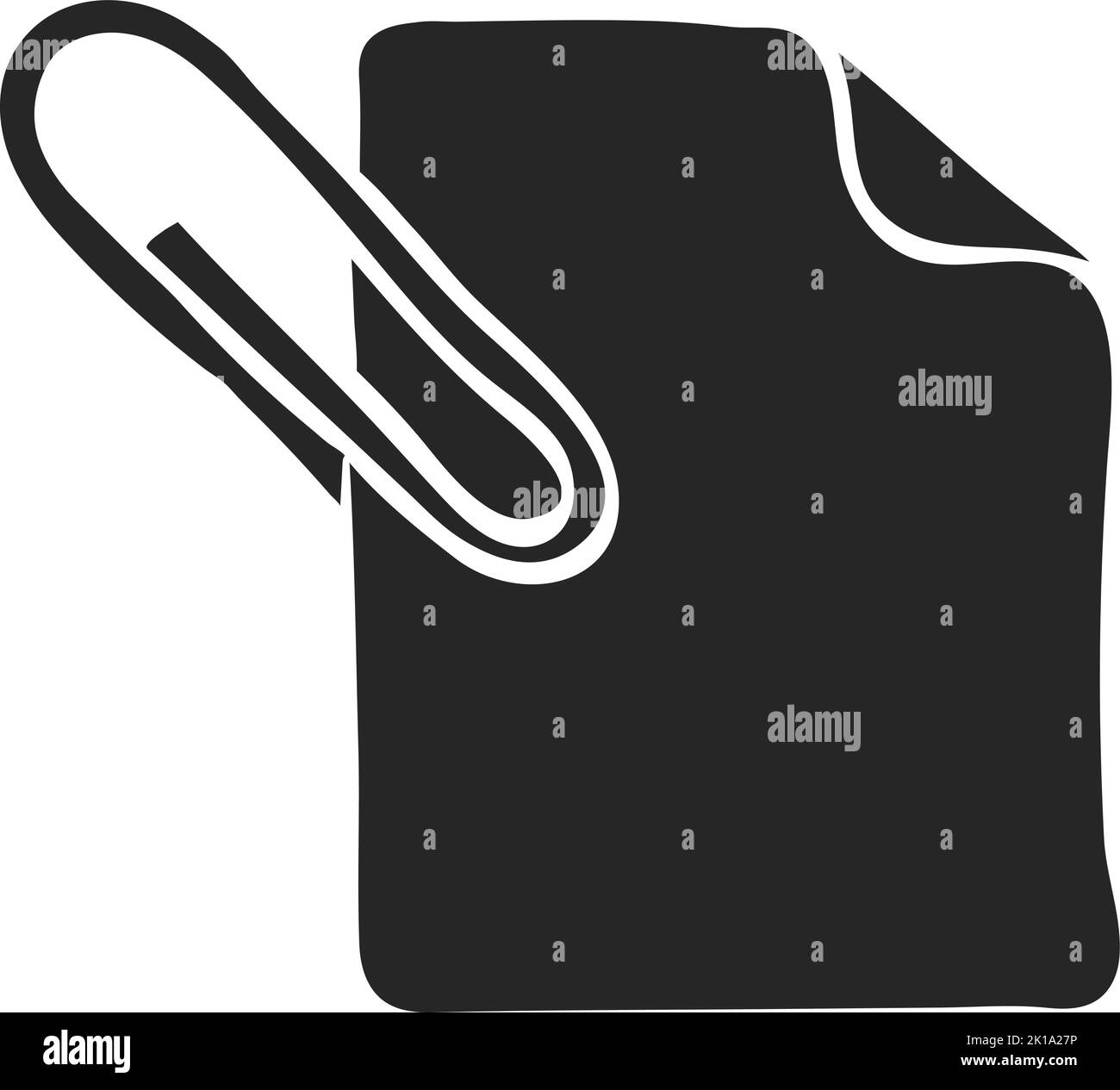 Hand drawn Attachment file vector illustration Stock Vector Image & Art ...