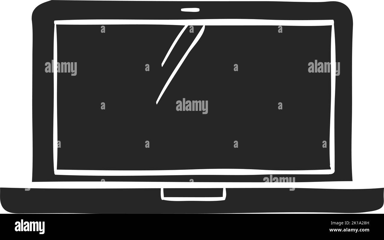 Hand drawn Laptop computer vector illustration Stock Vector Image & Art ...