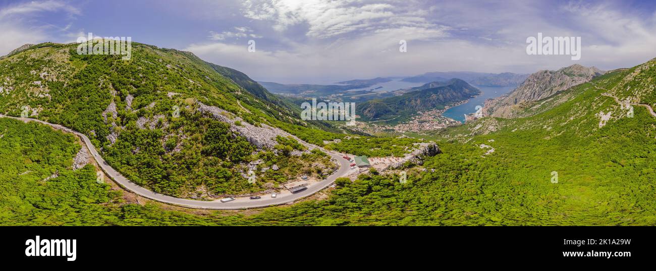 Beautiful nature mountains landscape. Kotor bay, Montenegro. Views of ...