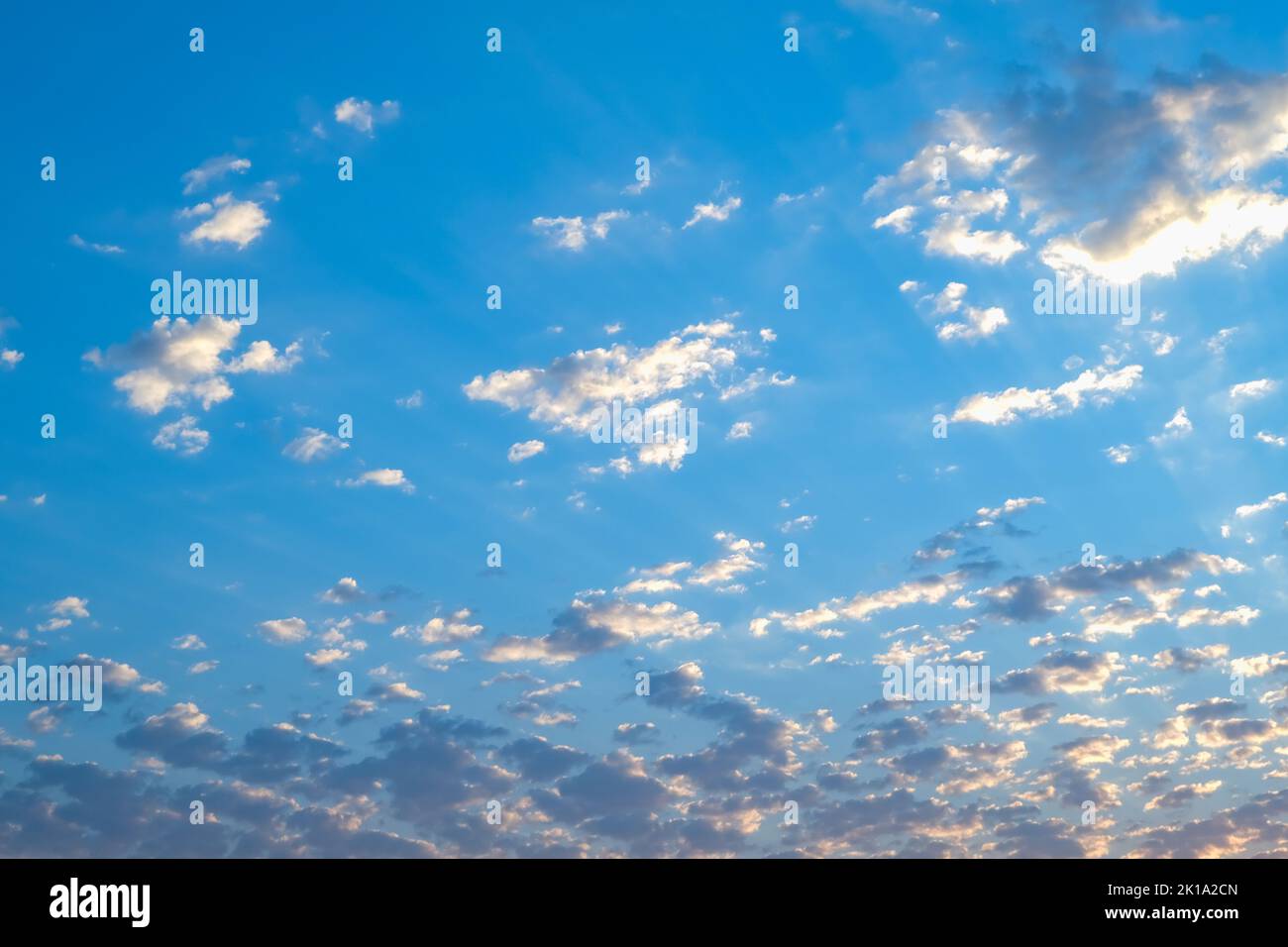 Blue sky with white clouds. Beautiful cloudy sky. Skyward. Endless ...