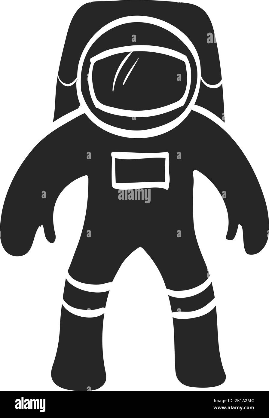 Hand drawn Astronaut vector illustration Stock Vector Image & Art - Alamy