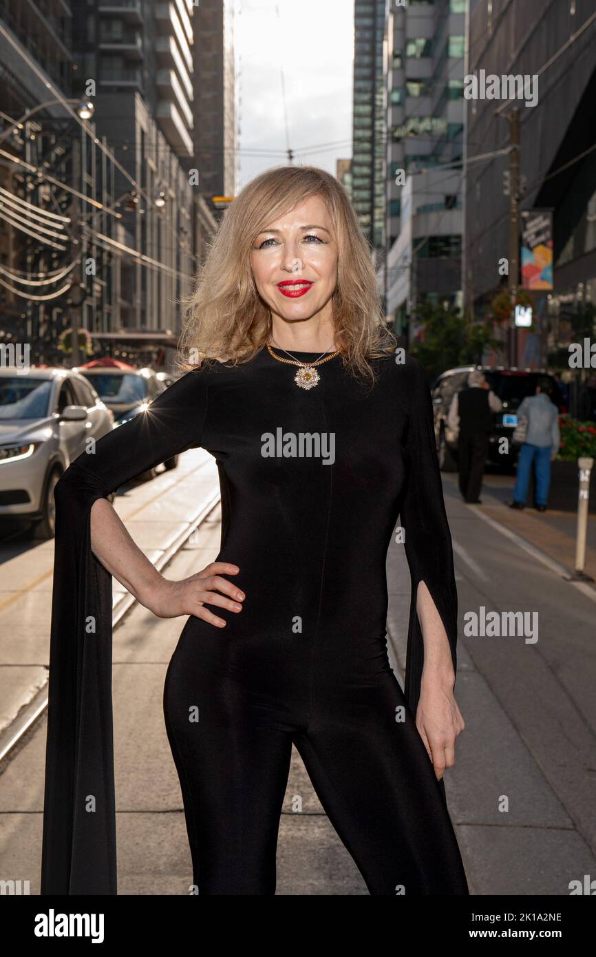 Anna Fishbeyn poses outside TIFF Bell Lightbox, before the screening of ...