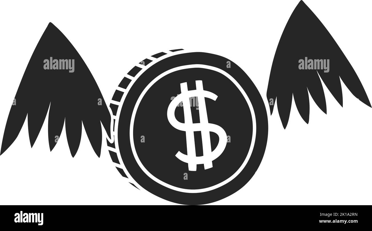 Hand drawn flying coin vector illustration Stock Vector Image & Art - Alamy