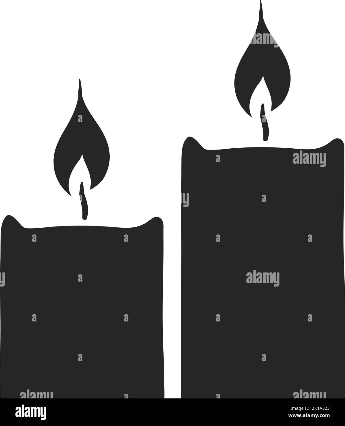 Hand drawn Candles vector illustration Stock Vector Image & Art - Alamy
