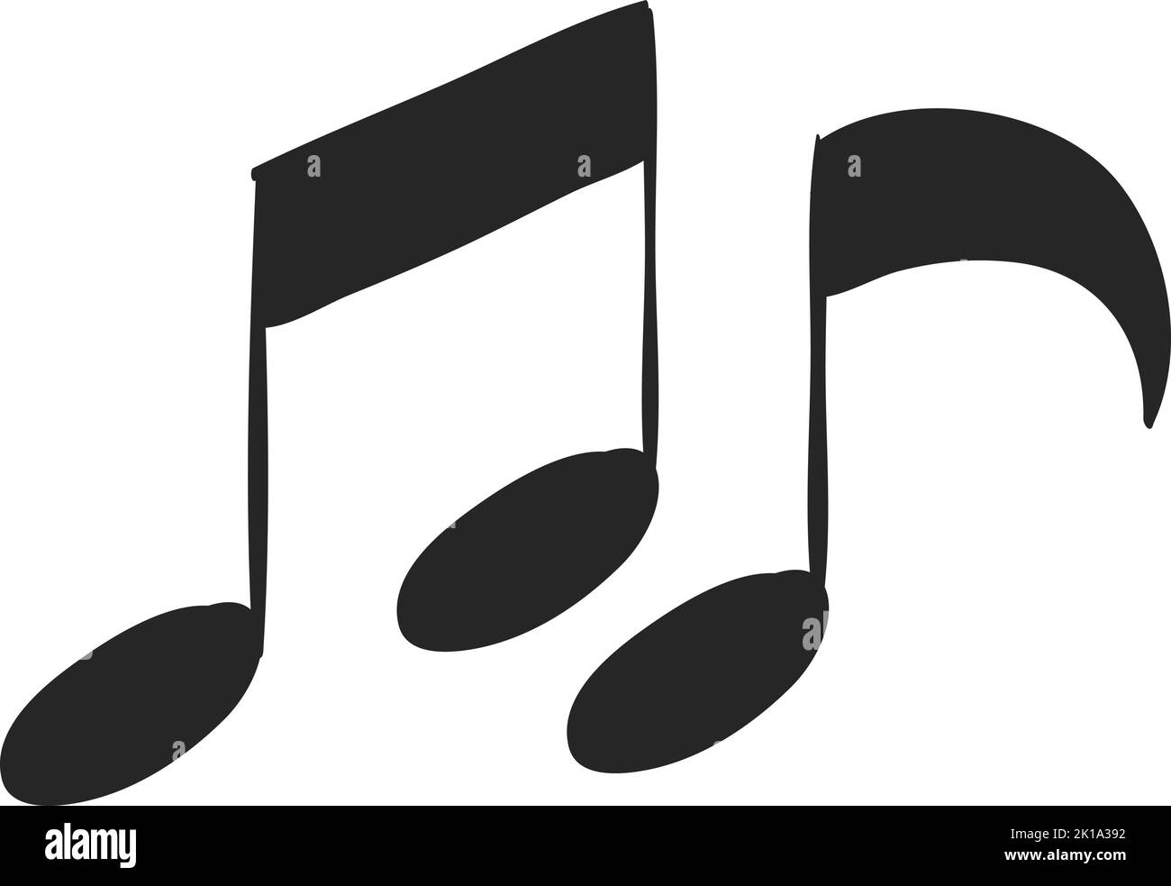 Hand drawn Music notes vector illustration Stock Vector Image & Art - Alamy