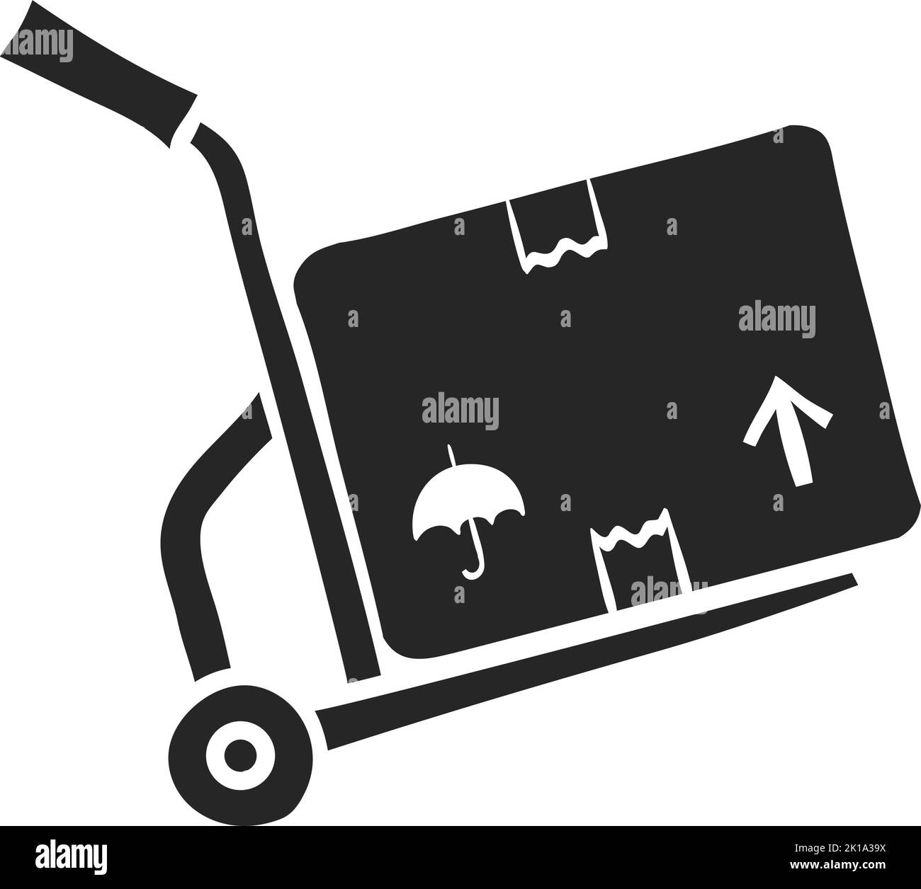 Hand drawn Logistic trolley vector illustration Stock Vector Image ...